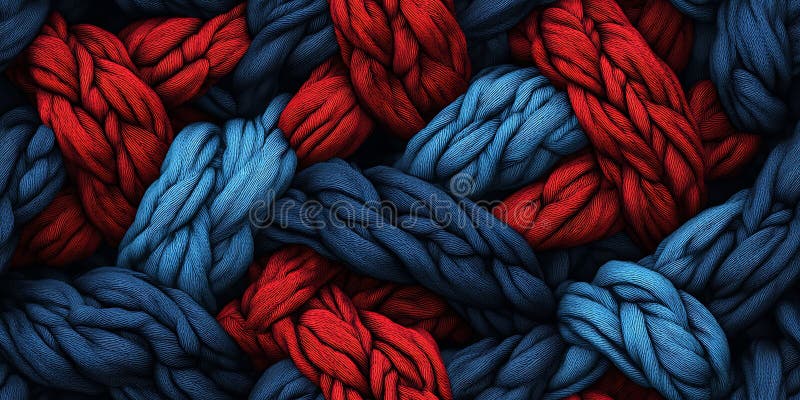 Textured Seamless Pattern of Intertwined Red and Blue Threads Perfect ...