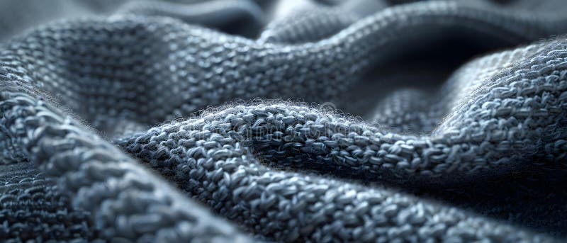 Textured Serenity: Gray Wool Fabric Waves in Minimalist Style. Concept ...