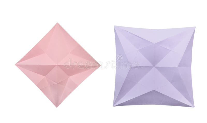 Textured Sheet of Paper Folded into a Geometric Pattern of Light and ...