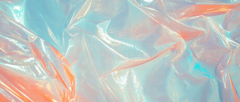 Textured and Shiny Plastic Wrap Creates a Distorted Surface Appearance ...