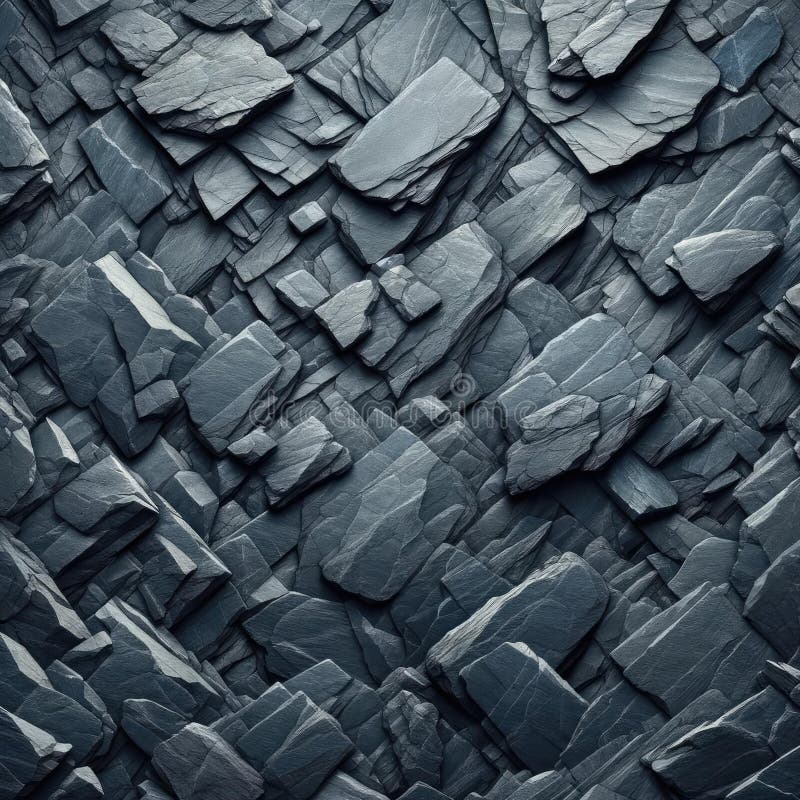 Textured Slate Stone Wall Background, AI Generated Stock Illustration ...