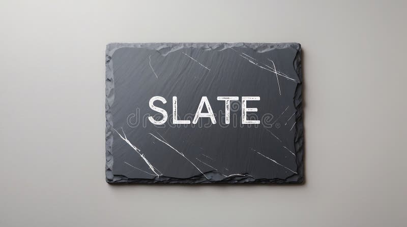 Slate Surface with Scratched Texture Featuring the Word Slate Stock ...