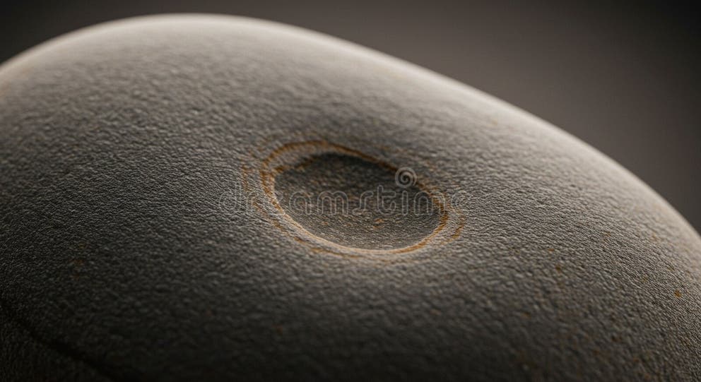 A Textured, Smooth-surfaced Spherical Object with a Depression in the ...