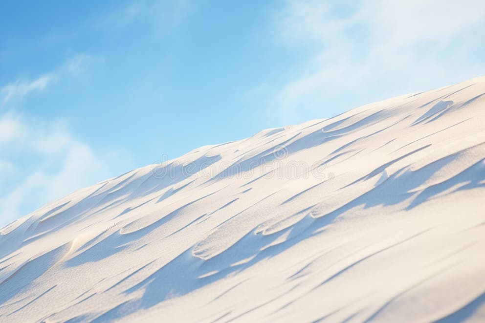 Textured Snow Patterns on a Wind-blown Mountain Ridge Stock ...