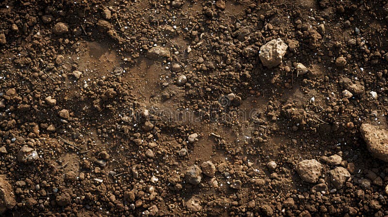 Textured Soil Patch with Scattered Pebbles Stock Illustration ...