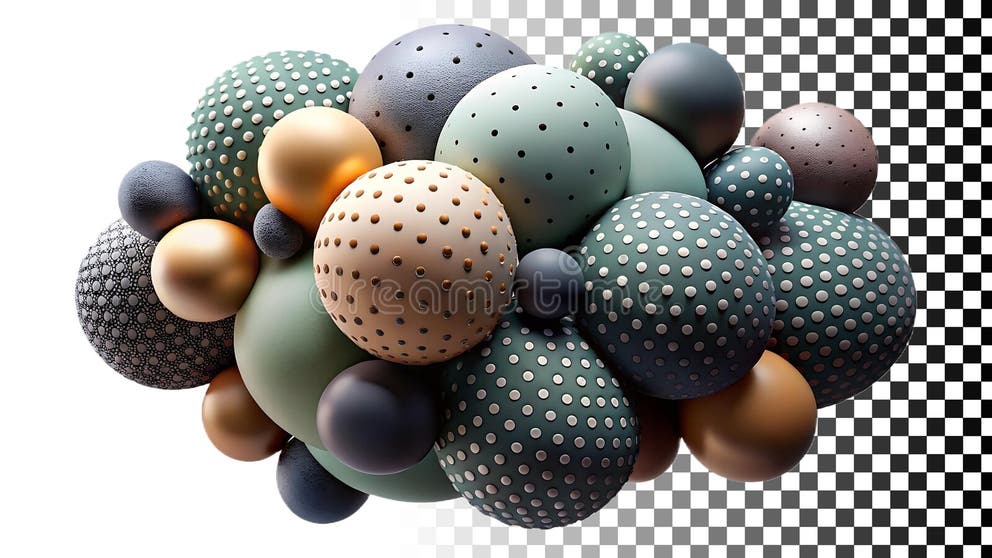 Textured Sphere Ball, Bumpy Surface Design, Abstract & Modern Element ...