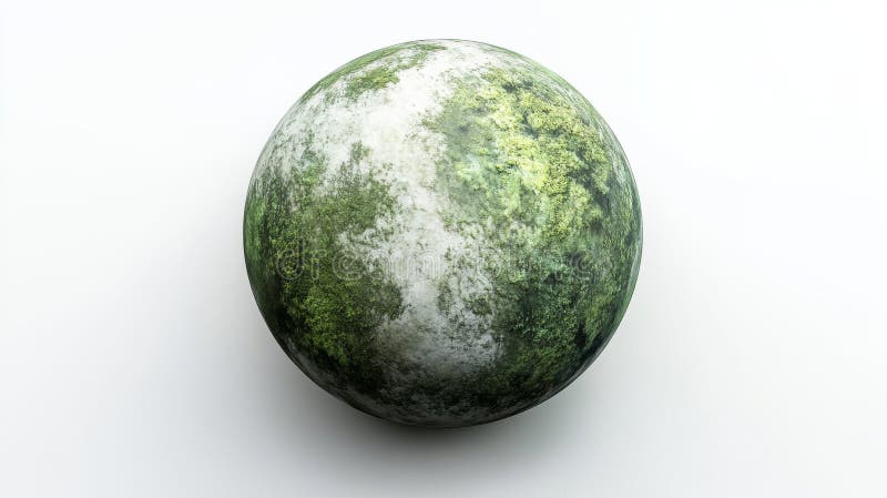 Textured Spherical Object Resembling Moss and Stone Stock Photo - Image ...