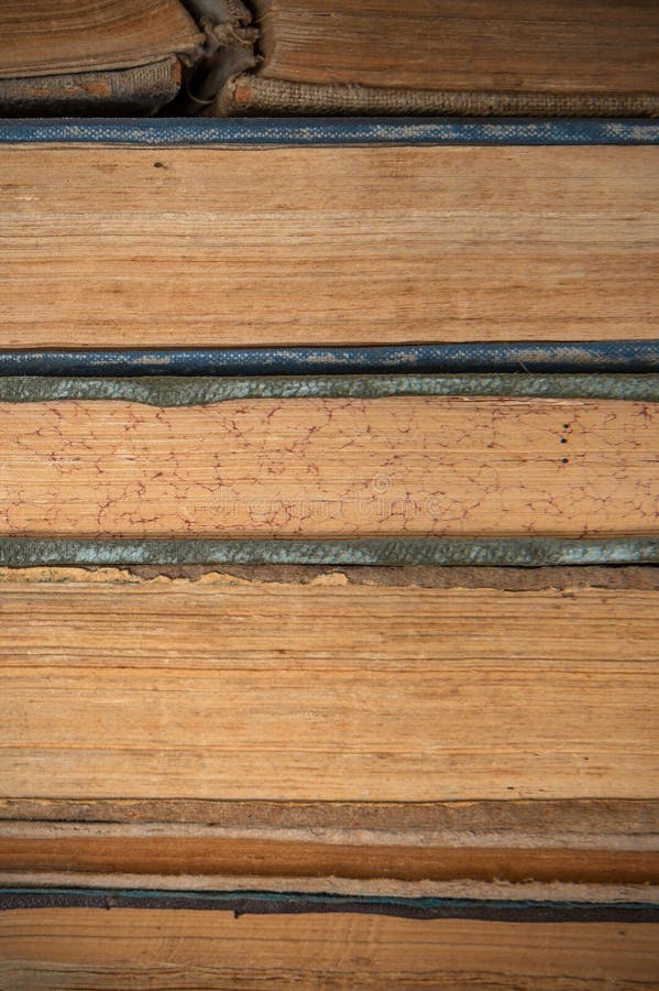 Textured Stack of Old Books Close Up. Close Up of Old Paper Pages of ...