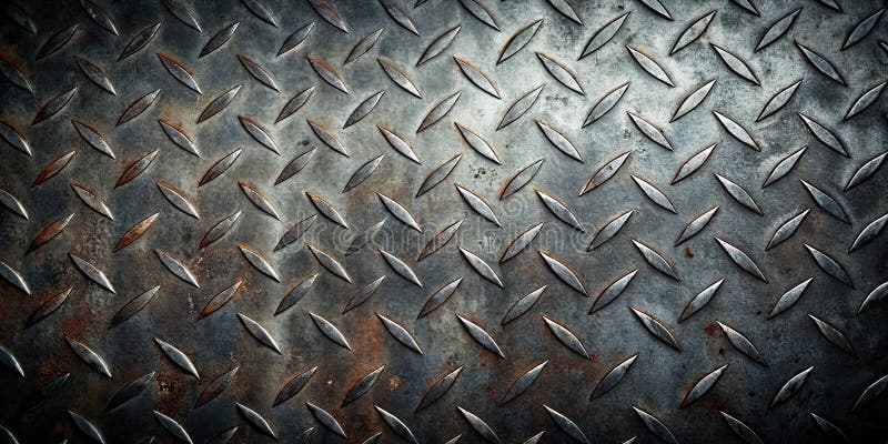 Textured Steel Plate Background Dark Gray Metal Sheet with Diamond ...
