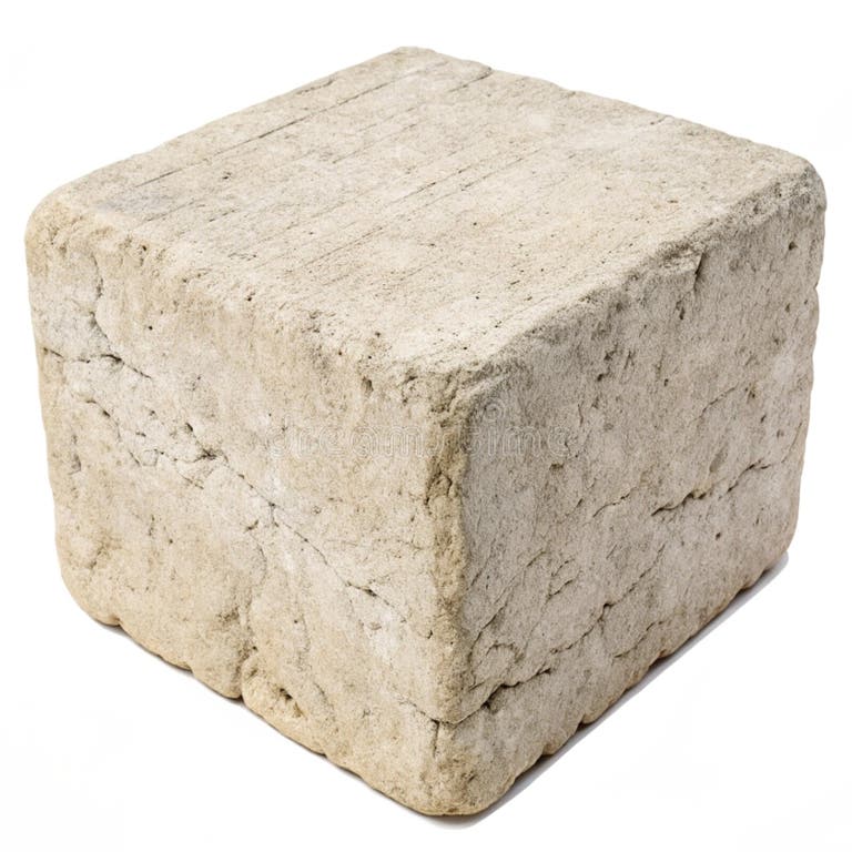 Textured Stone Block on Transparent Background Stock Illustration ...