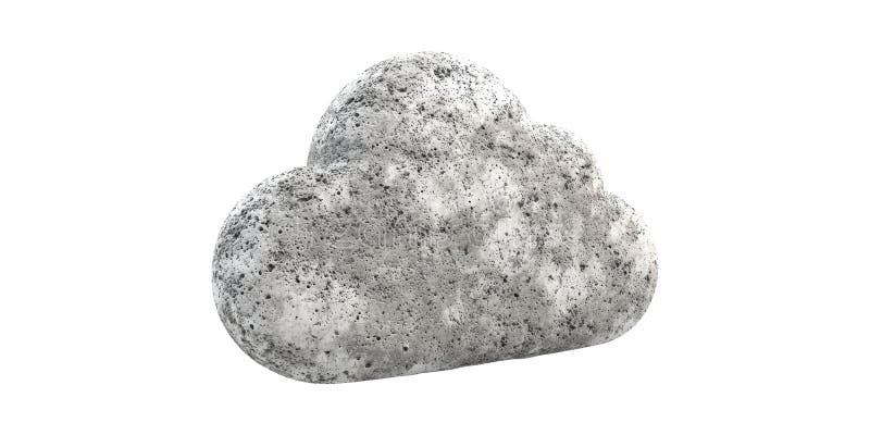 Textured Stone Cloud Sculpture Isolated on Transparent Background Stock ...