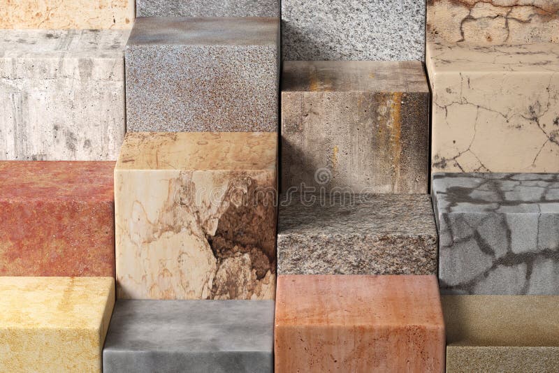 Textured stone cubes stock illustration. Illustration of design - 50823224