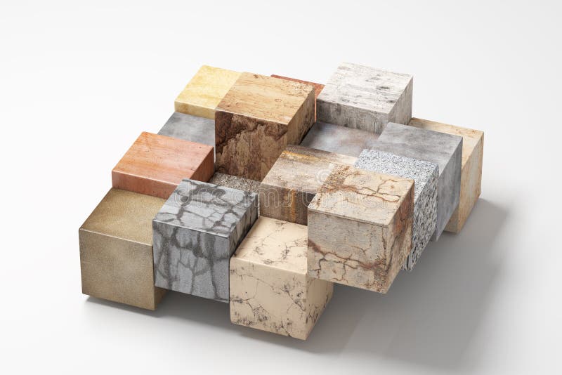 Textured stone cubes stock illustration. Illustration of floor - 50823282