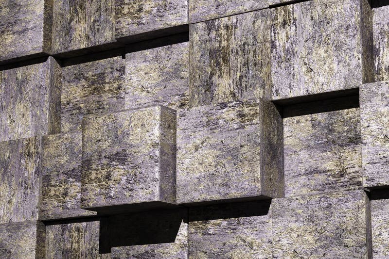 Textured stone cubes stock illustration. Illustration of shadow - 52249029