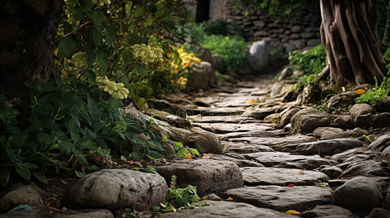 Textured Stone Path Background Stock Illustration - Illustration of garden, pathway: 296114762