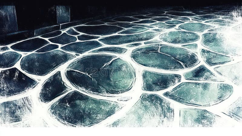 A Textured Stone Pathway with a Smooth, Reflective Surface Stock ...
