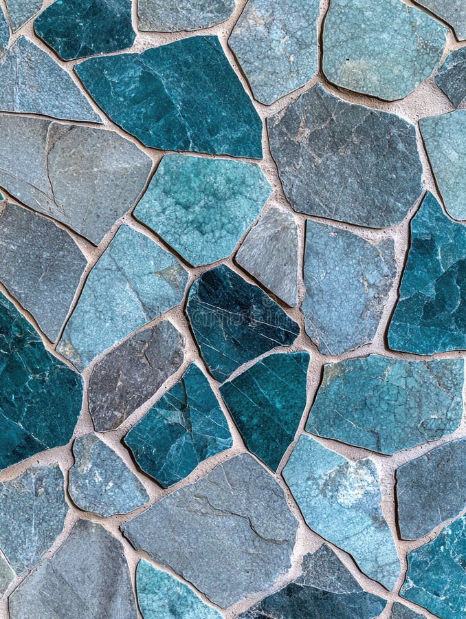 Textured Stone Tile Pattern in Shades of Blue and Gray Stock ...