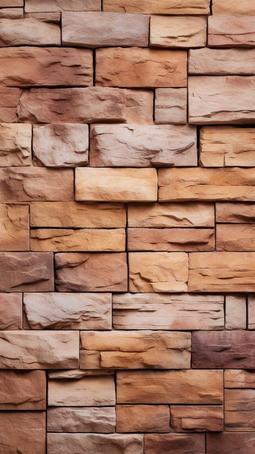 Textured Stone Wall Brick with a Seamless Pattern of Sandstone Facade ...