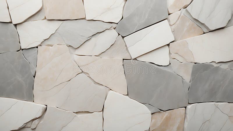 Textured Stone Wall with Neutral Colors and Angular Shapes for Modern ...