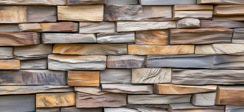 Textured Stone Wall with Various Colors and Patterns for Architectural ...