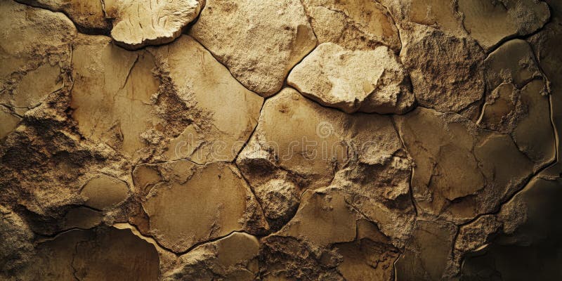 Textured Stone Wall in Warm Beige with Intricate Surface Details and ...