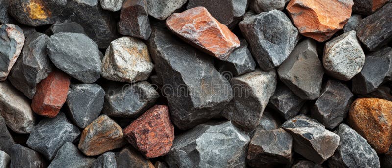 Textured Stones of Varied Colors Arranged Together in Natural Setting ...
