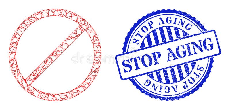 Stop Aging Represents Growing Old and Forbidden Stock Illustration ...
