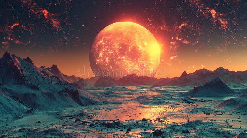 Textured Surface of an Alien Planet Stock Photo - Image of ...