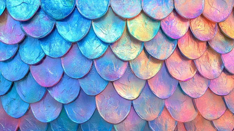 Colorful Fish Scales Shimmering Iridescent Surface Stock Photo - Image ...