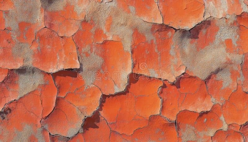 Cracked Orange Surface Texture in a Natural Landscape during Daylight ...