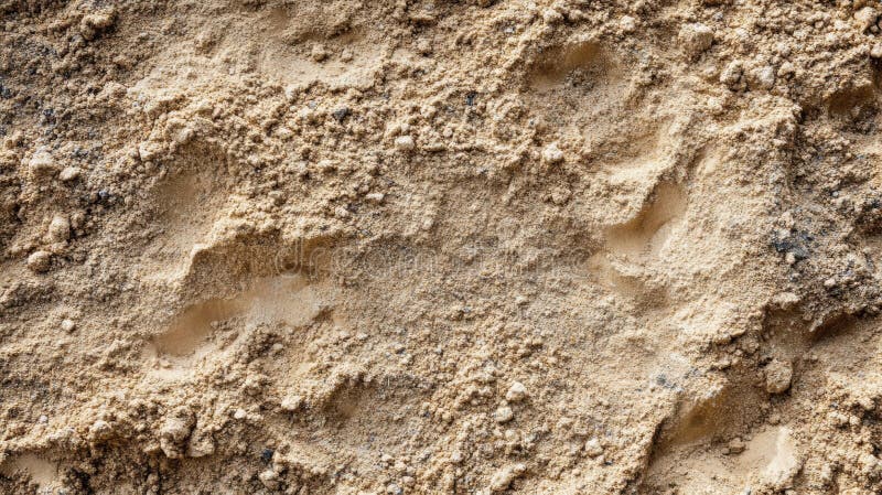 Textured Surface of Dry Sand Showing Faint Animal Footprints Stock ...