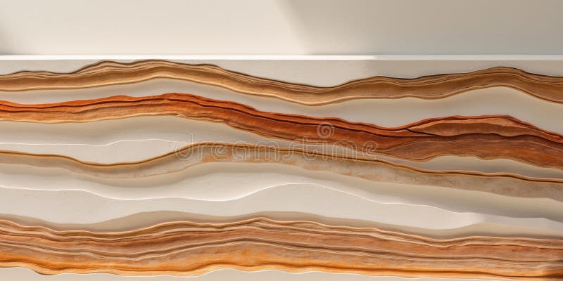 Textured Surface with Earth Tones and Golden Hues in Layered Strata ...