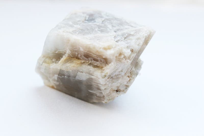 Textured Surface Moon Stone Isolated on White Background Stock Photo ...