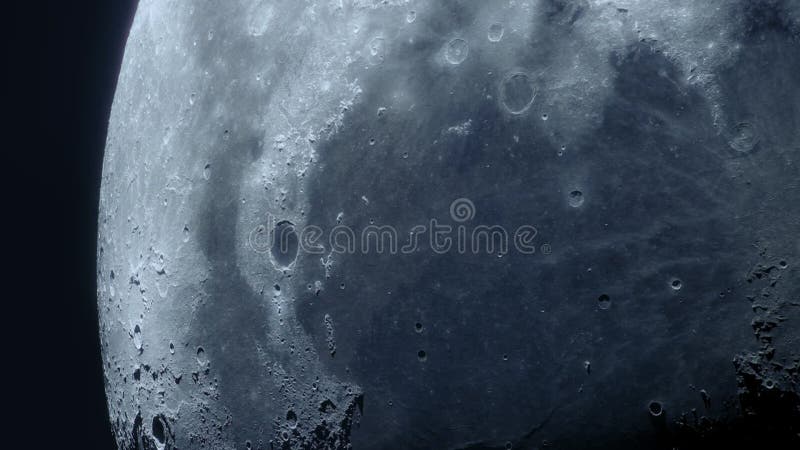 Textured Surface of the Moving Moon Stock Video - Video of full, bright ...