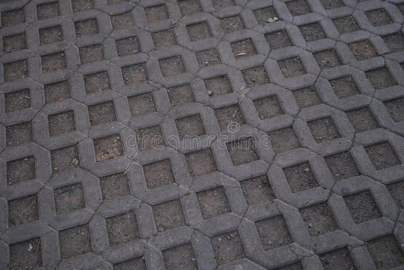 The Visually Striking Geometric Paved Surface Featuring Unique Square ...