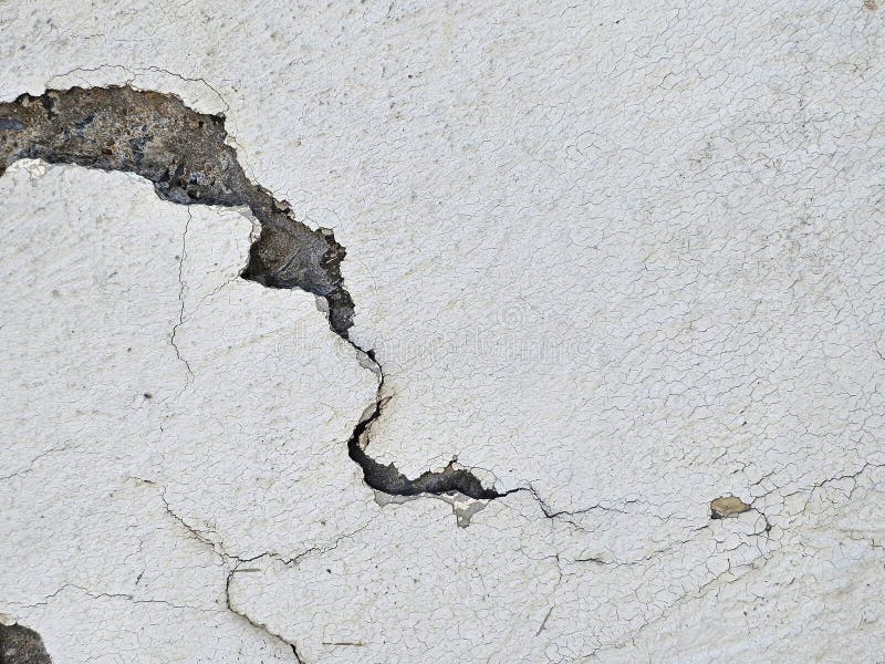 Textured Surface with a Prominent, Irregular Crack. the Crack Branches ...
