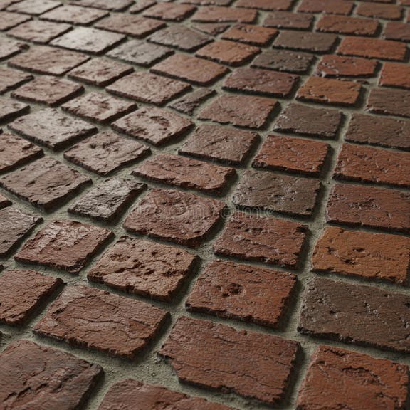 A Textured Surface of Red Brick Tiles Arranged in a Repeating Pattern ...