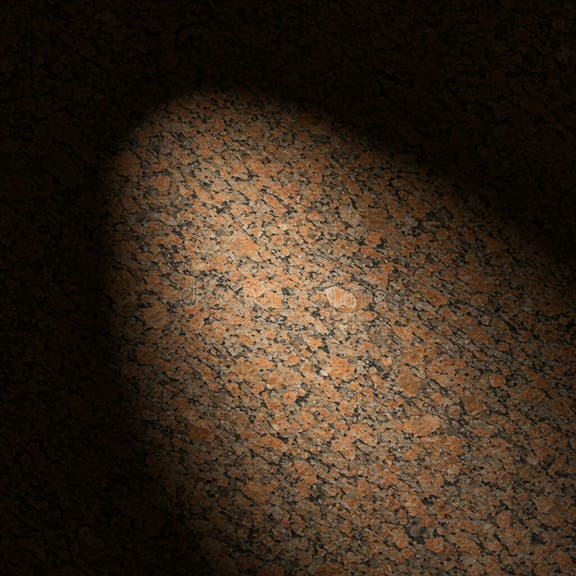 A Textured Surface of Reddish-brown Granite Highlighted by a Spotlight, Showcasing a Stock ...