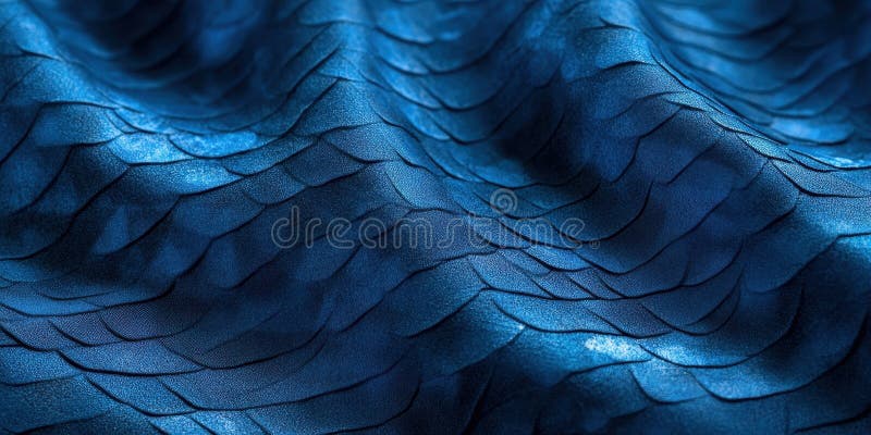A Textured Surface Resembling Blue Scales, Creating a Wave-like Pattern ...
