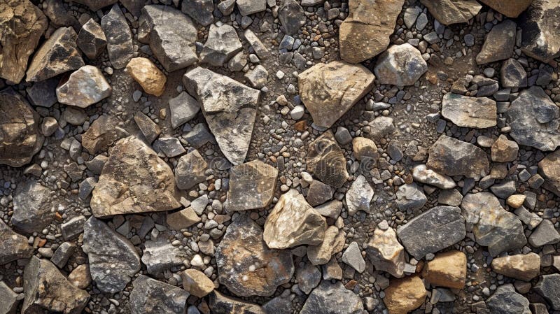 A Textured Surface of Rough Gravel with Gritty Particles and Small ...