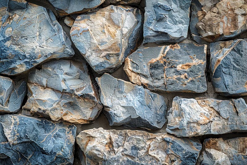 Textured Surface of Rugged Rocks with Distinct Veins Stock Image ...