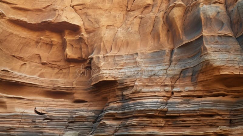 Textured Surface of a Sandstone Cliff. Generative AI Stock Illustration ...