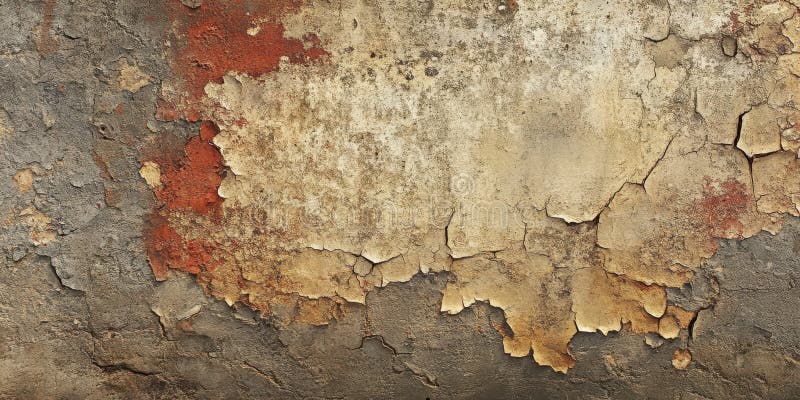A Textured Surface Showing Peeling Paint and Rust, Evoking a Sense of ...