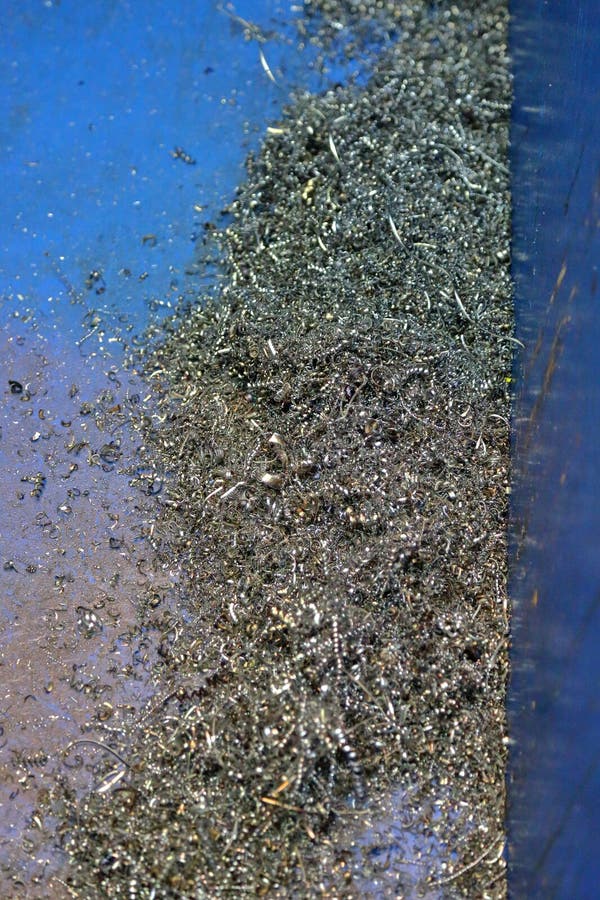Metal Chips after Industrial Turning Stock Photo - Image of abstract ...