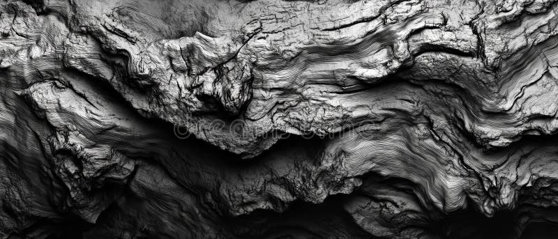 Textured Surface of Tree Bark with Deep Grooves and Roughness Captured ...