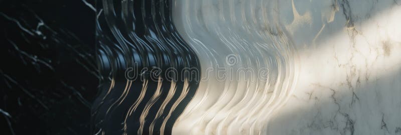 Textured Surfaces Combining Ribbed Plastic, Metal, and Polished Marble ...