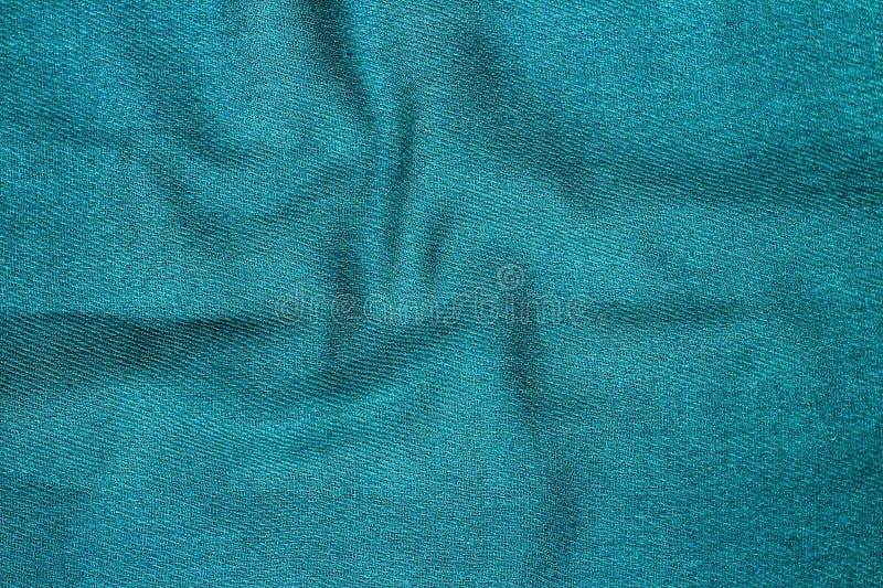 Textured Teal Fabric with Visible Weave Patterns and Subtle Creases ...