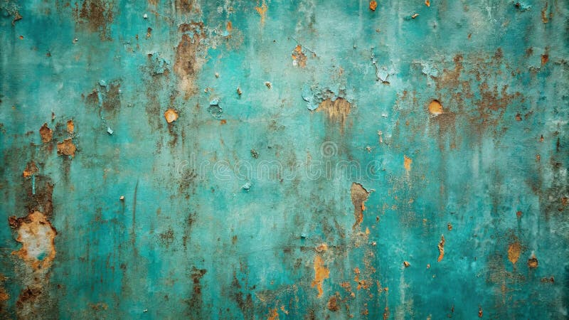 Textured Teal Surface with Flaking Paint and Rust. Generative AI Stock ...
