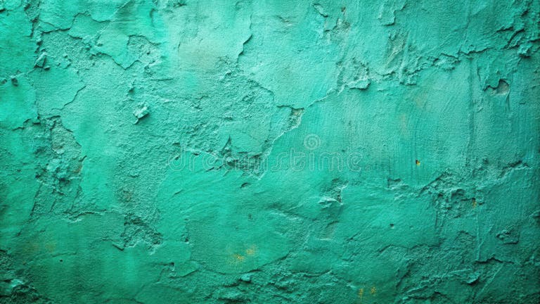Textured Teal Wall Surface with Aged, Distressed Plaster. Generative AI ...