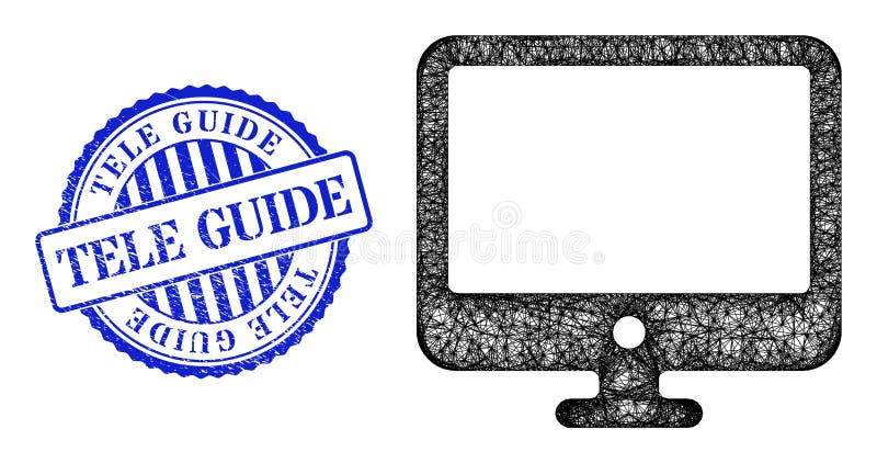 Textured Tele Guide Badge and Network Computer Display Mesh Stock ...